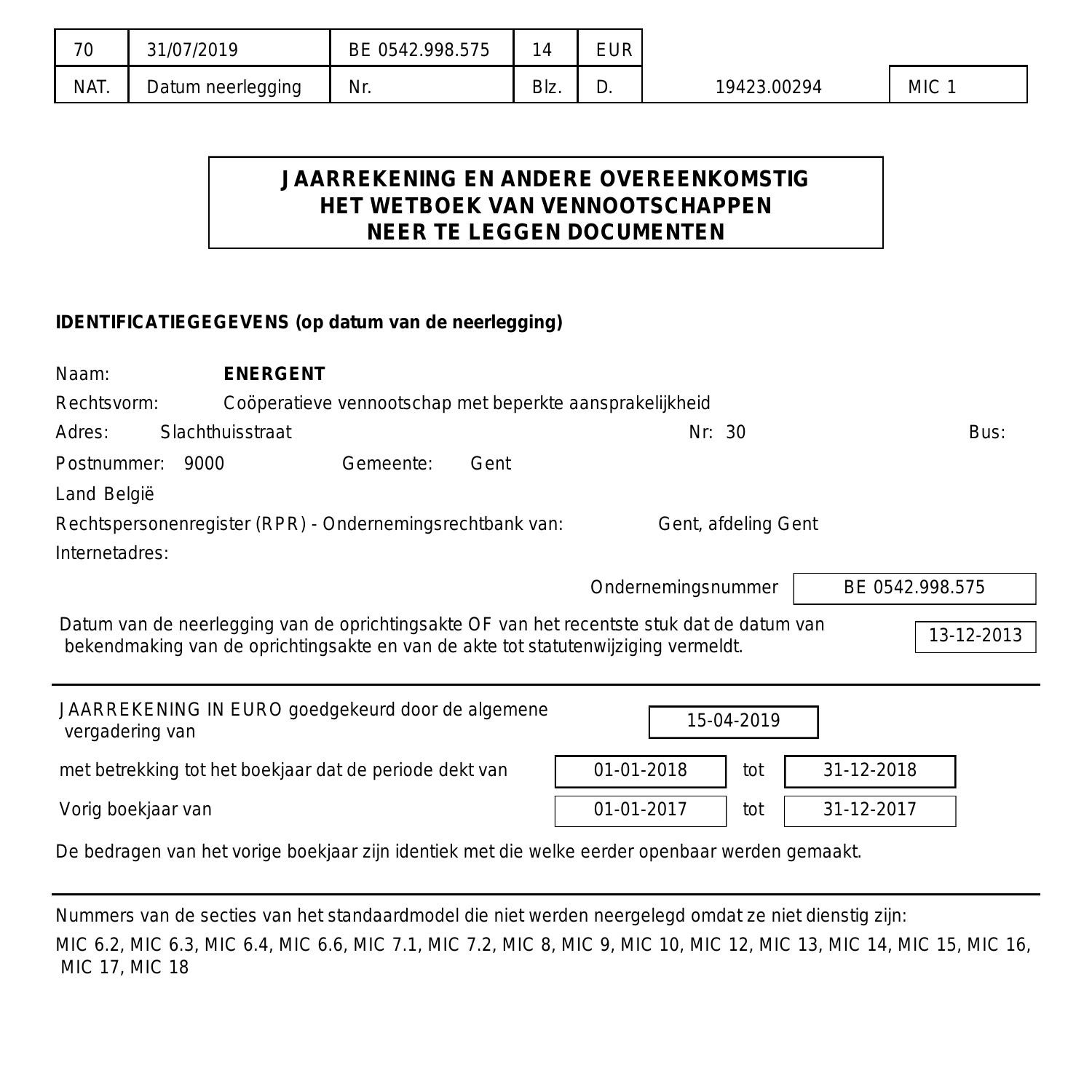 Energent Jaarrekening NBB 2018.pdf | DocDroid Energent Jaarrekening NBB 2018.pdf | DocDroid
